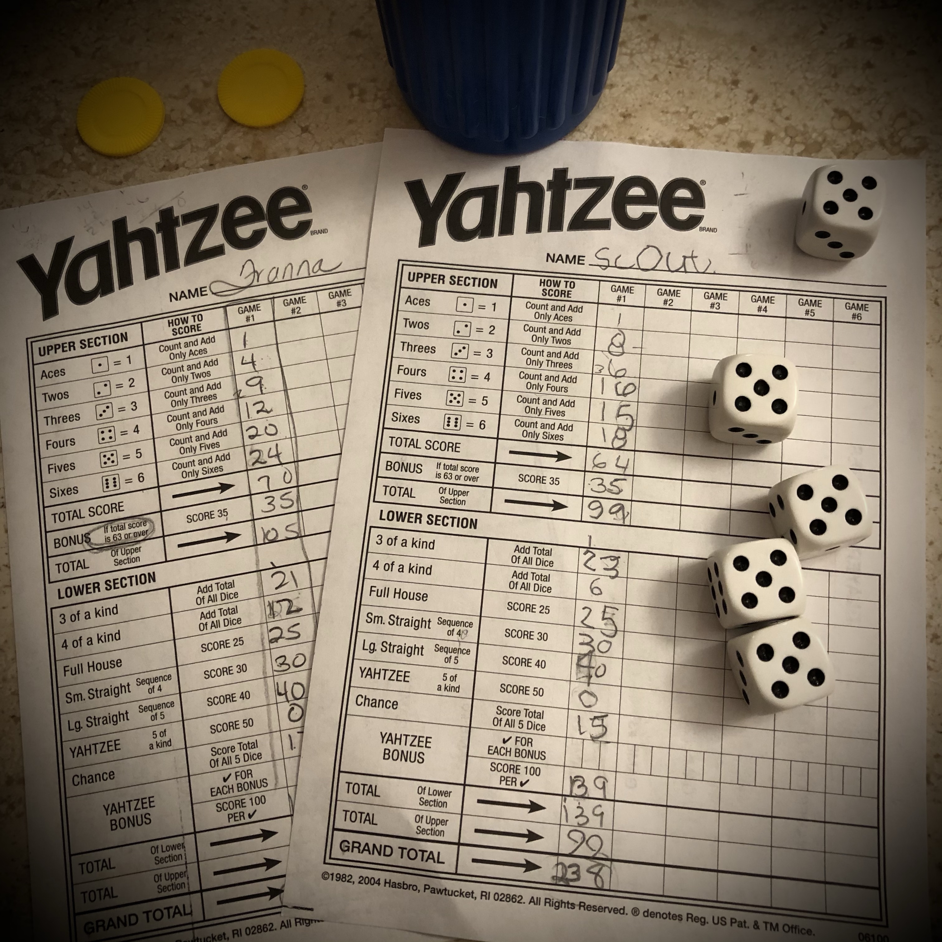 Yahtzee | lit bits and pieces
