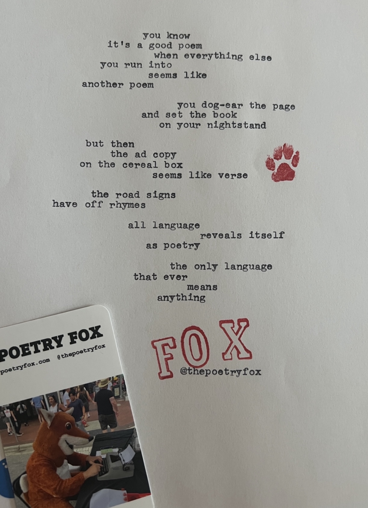 Of foxes, finches, and Franna | lit bits and pieces